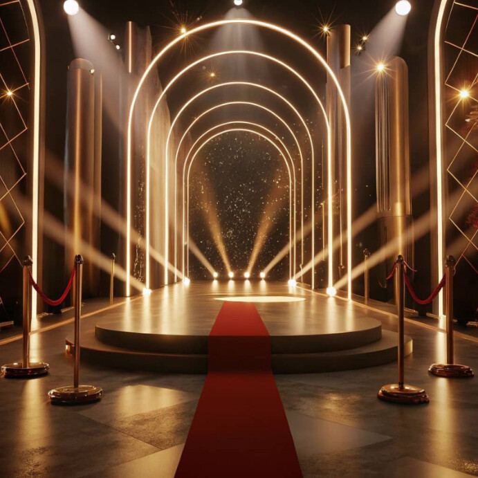 Modèle Brown Futuristic Golden Glam Stage Instagram Post | PosterMyWall