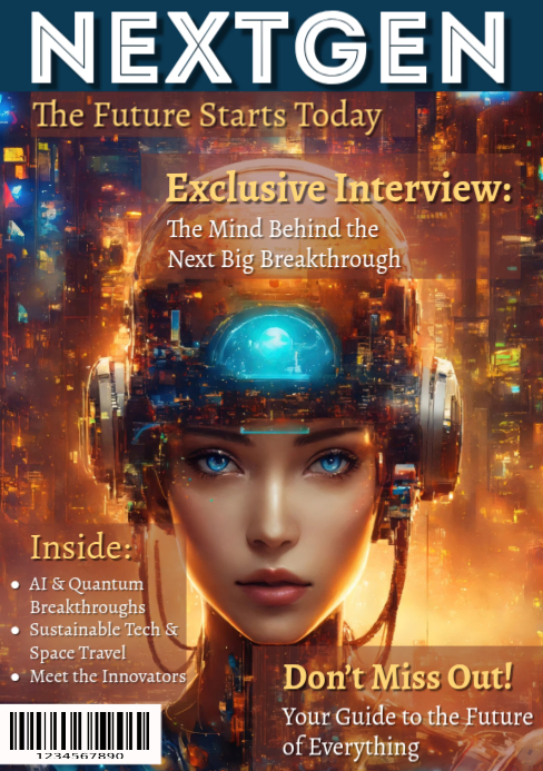 Brown Futuristic Magazine Cover A5 Template | PosterMyWall