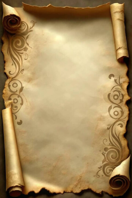 Plantilla de Brown Futuristic Royal Vintage Scroll Poster | PosterMyWall