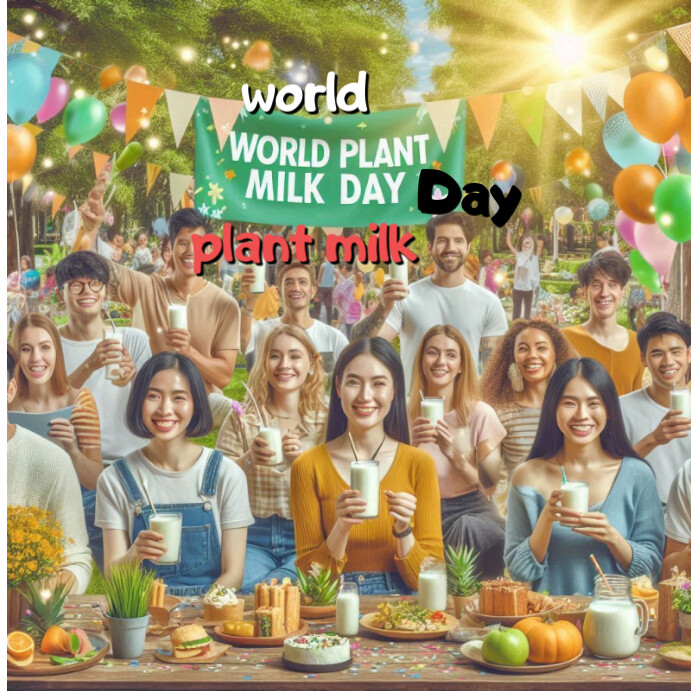 Brown Futuristic World Plant Milk Day Instagram Post Template ...