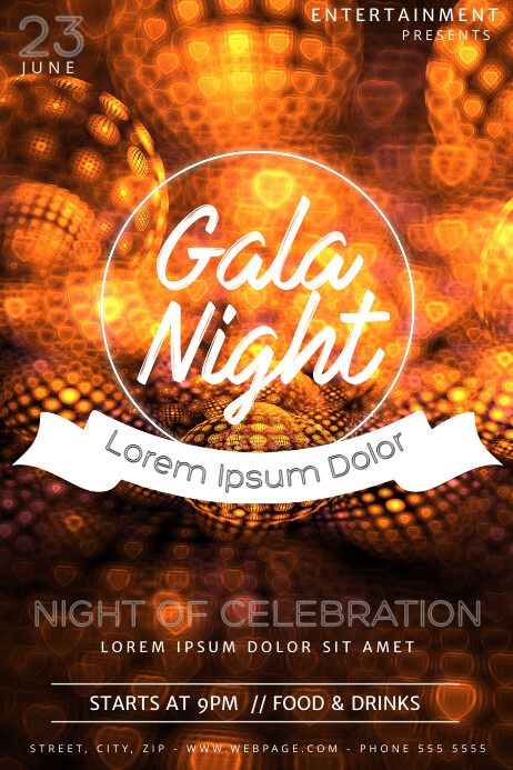 Plantilla de Brown Gala Night Poster | PosterMyWall