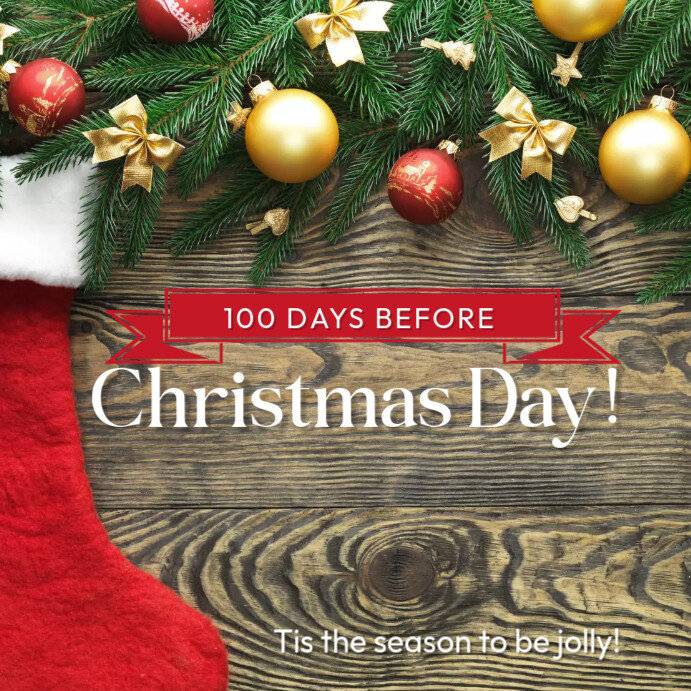 Copy of Brown Geometric 100 Days Before Christmas Day | PosterMyWall