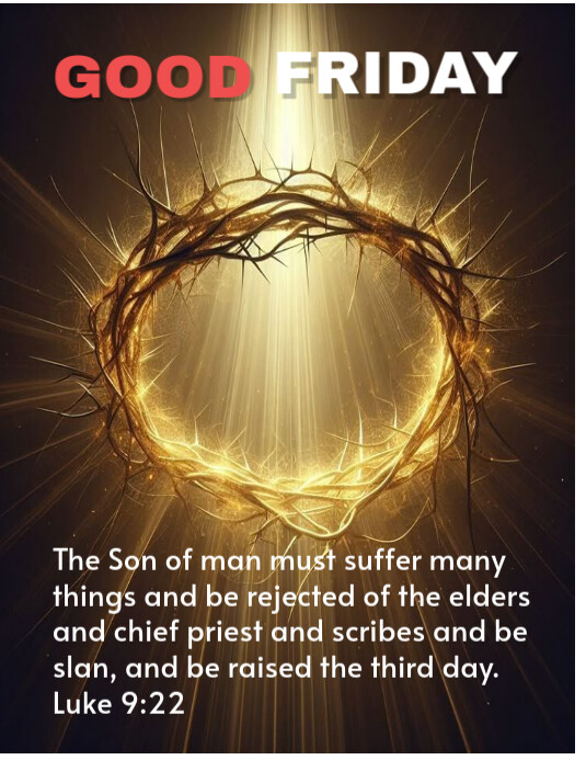 Copy of Brown Good Friday Template Design Flyer (us Letter) | PosterMyWall