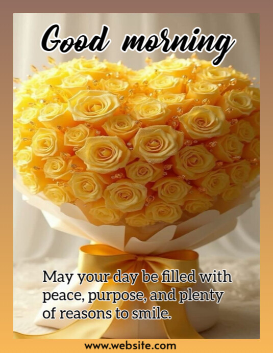 Brown Good Morning Design Flyer (us Letter) Template | PosterMyWall