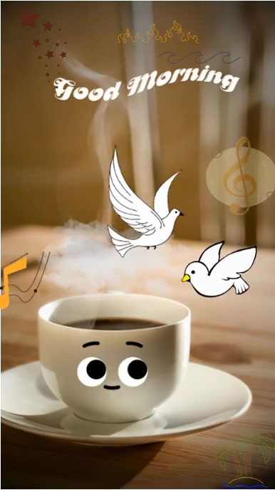 Brown Good Morning Instagram Reel Template | PosterMyWall