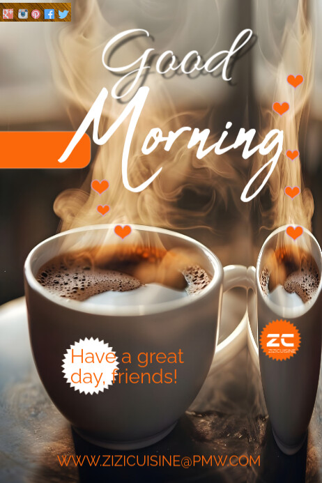 Plantilla de Brown Good Morning Poster | PosterMyWall