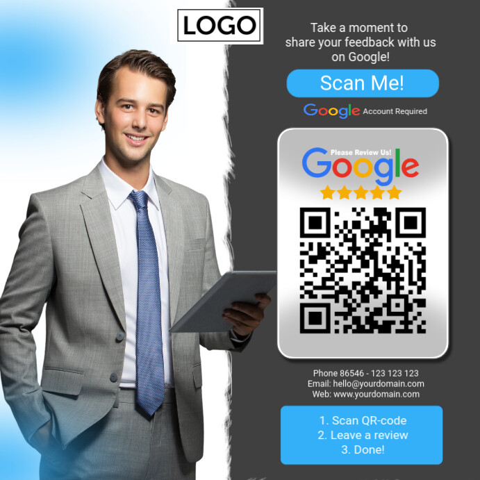Brown Google Review Templatate Instagram Post Template | PosterMyWall