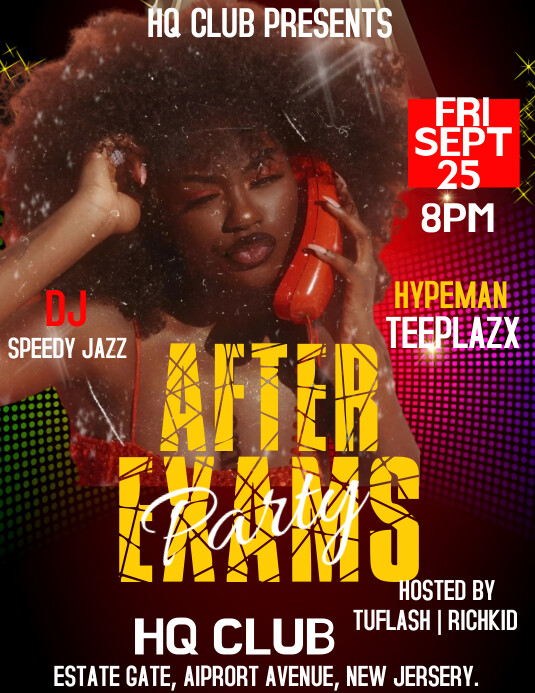 Brown Gradient After Exam Party Flyer (us Le Template | PosterMyWall