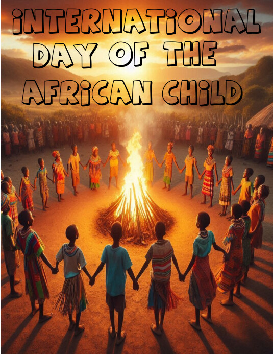 Brown Gradient Day Of The African Child Flye Template | PosterMyWall