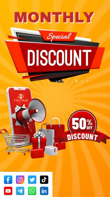 Copy of Brown Gradient Monthly Special Discount Instagram Reel ...