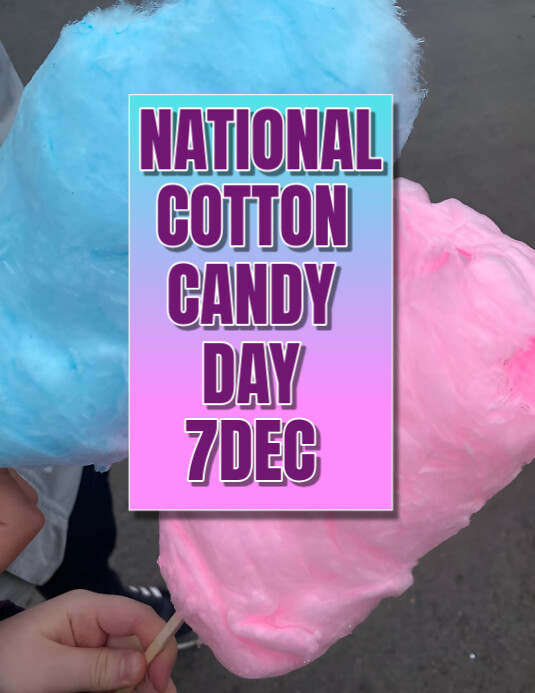 Brown Gradient National Cotton Candy Day Flyer (us Letter) Template ...