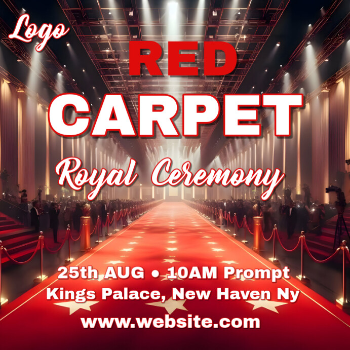 Brown Gradient Red Carpet Event Instagram Post Template | PosterMyWall