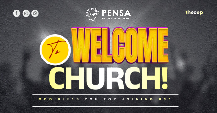 Brown Gradient Welcome To Church Facebook Event Cover Template ...