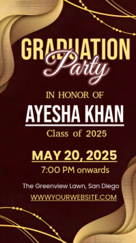 Graduation Party Invitation Instagram Story Template | PosterMyWall