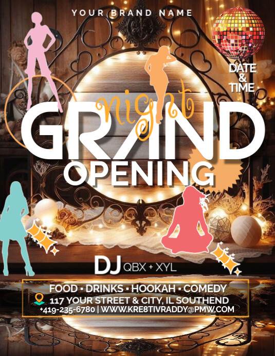Copy of Brown Grand Opening Night Flyer (us Letter) | PosterMyWall