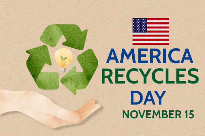Copy of Brown Grunge America Recycles Day Poster | PosterMyWall