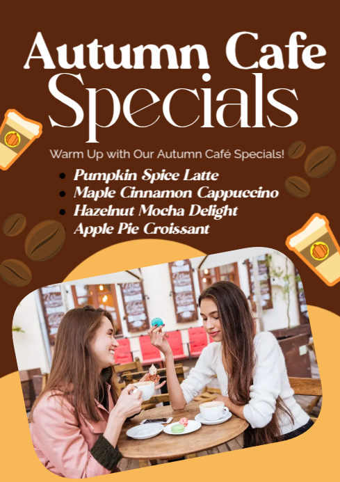 Copy of Brown Grunge Autumn Cafe Specials A1 | PosterMyWall