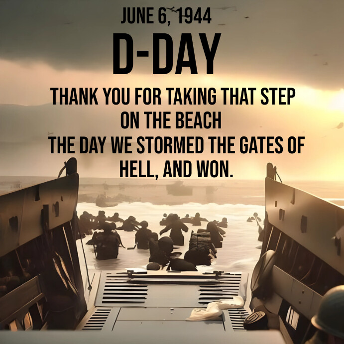 Brown Grunge D-day Instagram Post Template | PosterMyWall