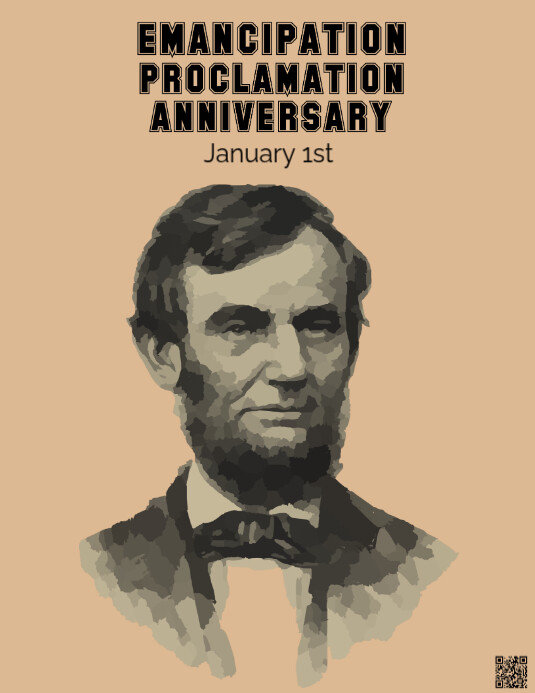 Plantilla de Brown Grunge Emancipation Proclamation Anniversary Flyer ...