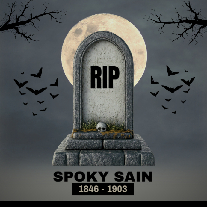 Plantilla de Brown Grunge Halloween Rip Instagram Post | PosterMyWall