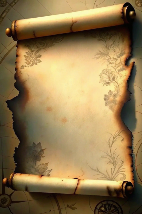 Brown Grunge Vintage Burned Scroll Parchment Template Poster | PosterMyWall