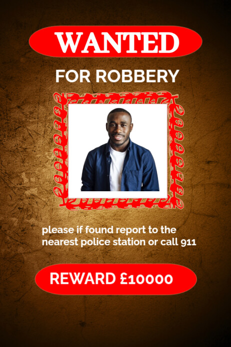 Brown Grunge Wanted Person Poster Template | PosterMyWall