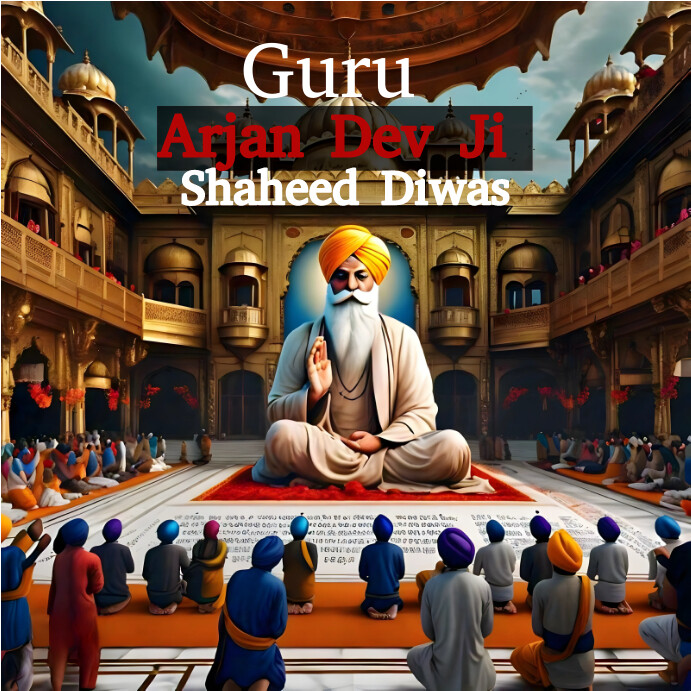 Plantilla de Brown Guru Arjan Dev Ji Shaheedi Diwas Inst | PosterMyWall