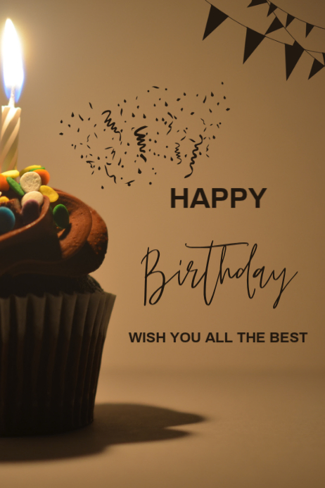 Plantilla de Brown Happy Birthday Poster 2026 | PosterMyWall