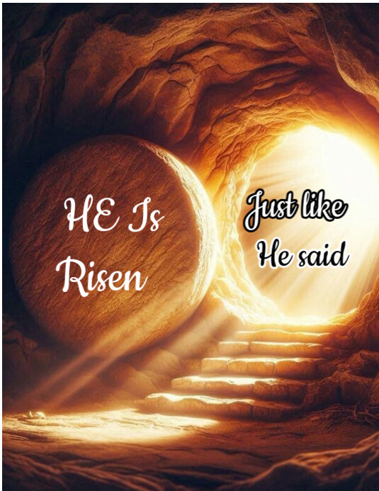 Brown Happy Easter Resurrection Template Design Flyer (us Letter ...