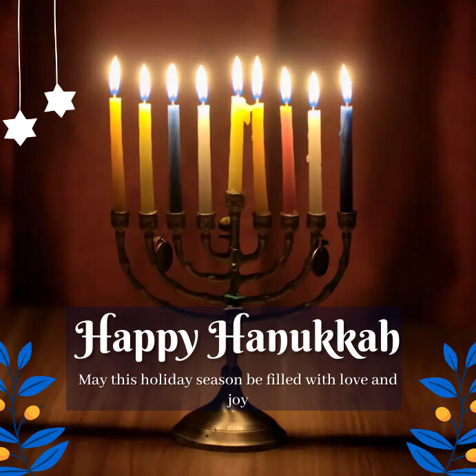 Plantilla de Brown Happy Hanukkah Instagram Post | PosterMyWall