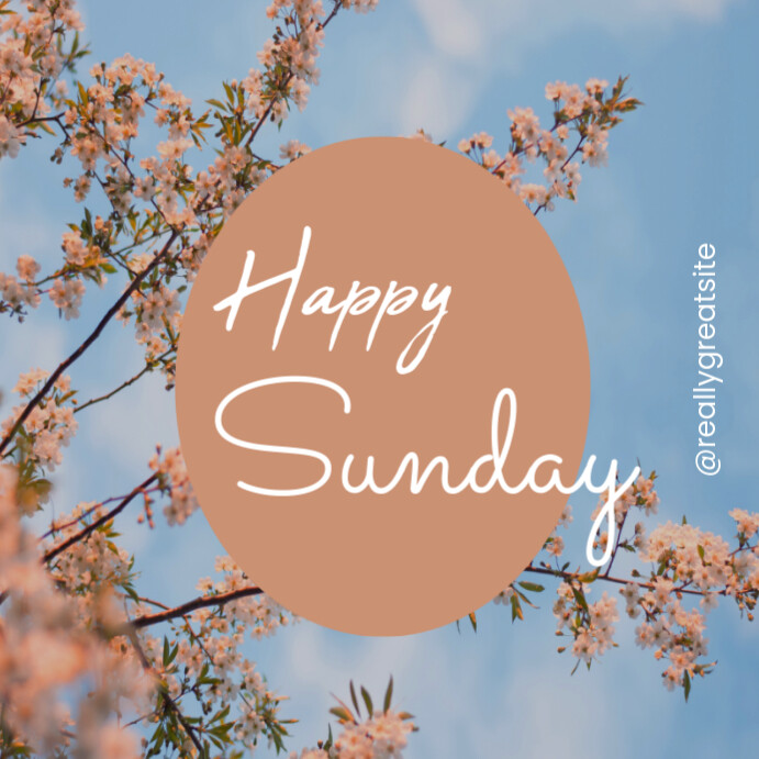 Brown Happy Sunday Instagram Post Templat | PosterMyWall