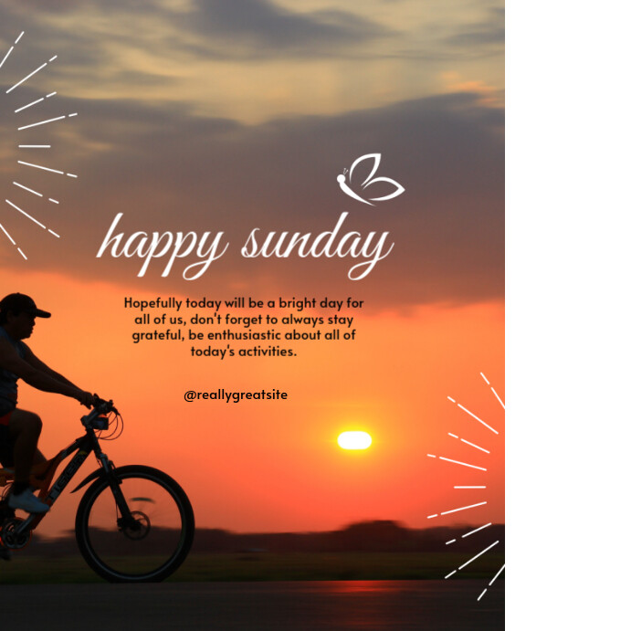 Brown Happy Sunday Instagram Post Template | PosterMyWall