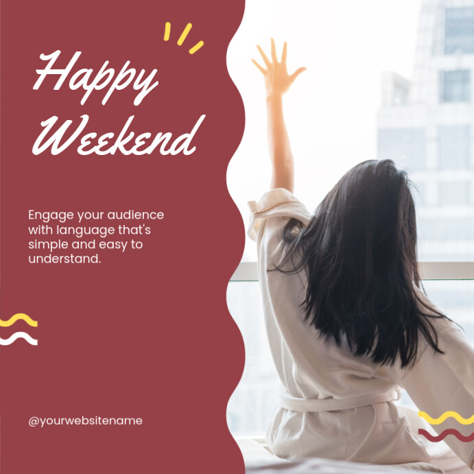 Copy of Brown Happy Weekend Instagram Post | PosterMyWall