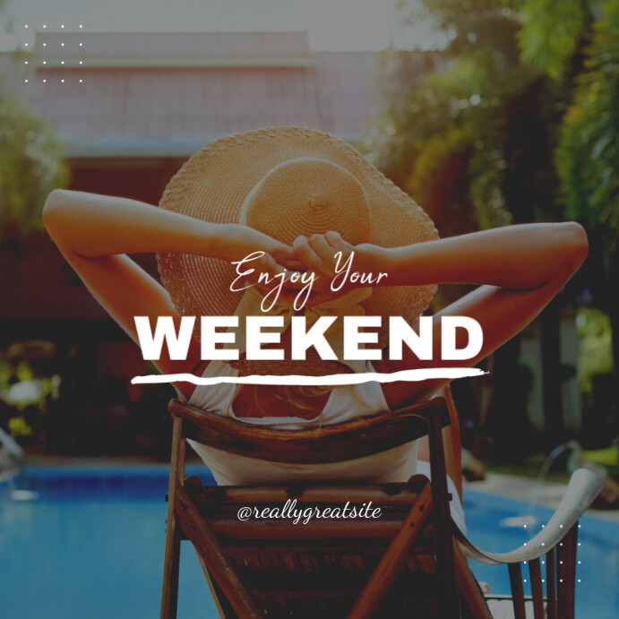Brown Happy Weekend Instagram Post Template | PosterMyWall