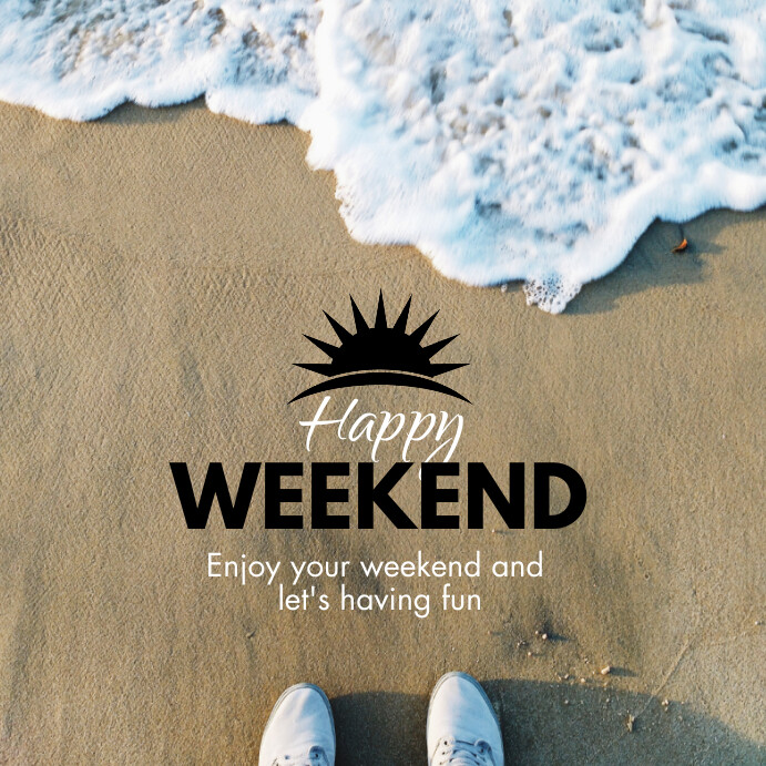 Modèle Brown Happy Weekend Instagram Post | PosterMyWall