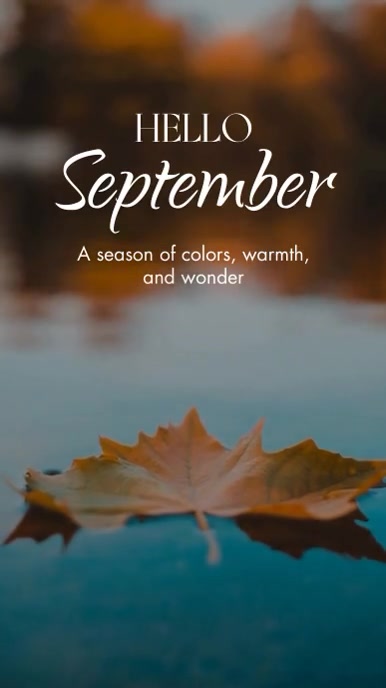Brown Hello September Instagram Story Template | PosterMyWall
