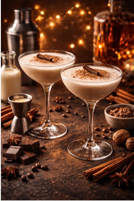 Brown Holiday Cocktail Party PosterBrandy Alexander Cocktail Background ...