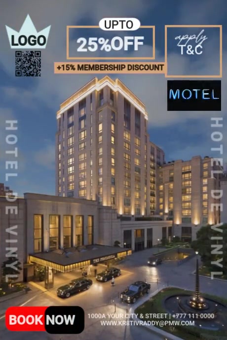 Brown Hotel Poster Template | PosterMyWall