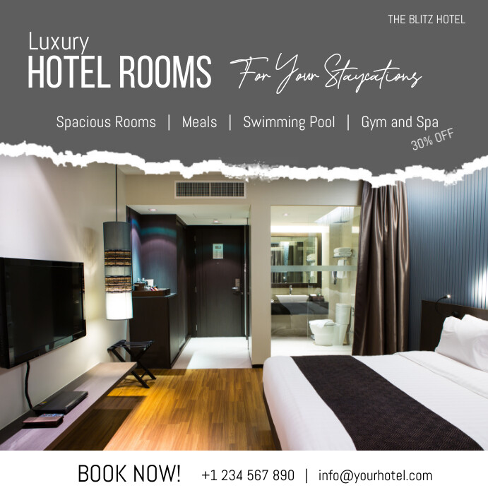 Plantilla de Brown Hotel Room Instagram Post | PosterMyWall