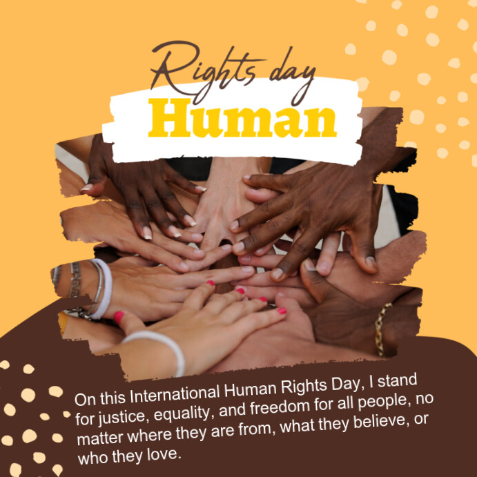 Brown Human Rights Day Instagram Post Template | PosterMyWall