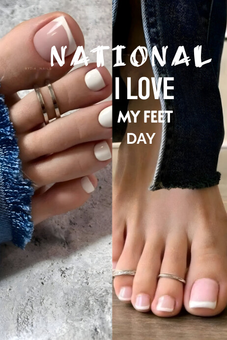 Copy of Brown I Love My Feet Day Poster | PosterMyWall