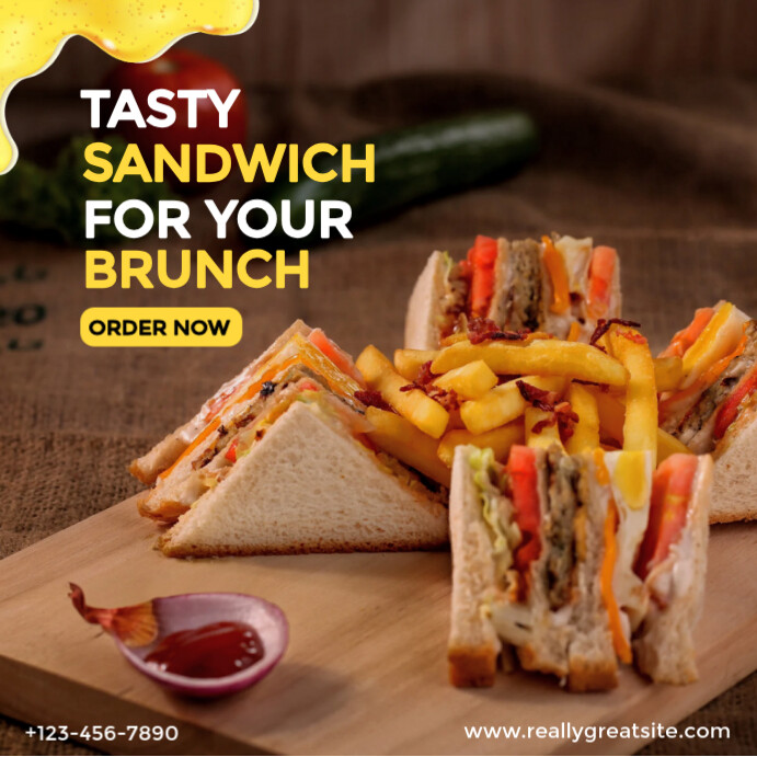 Copy of Brown Illustrative Cheese Food Promotion Instagram Post ...