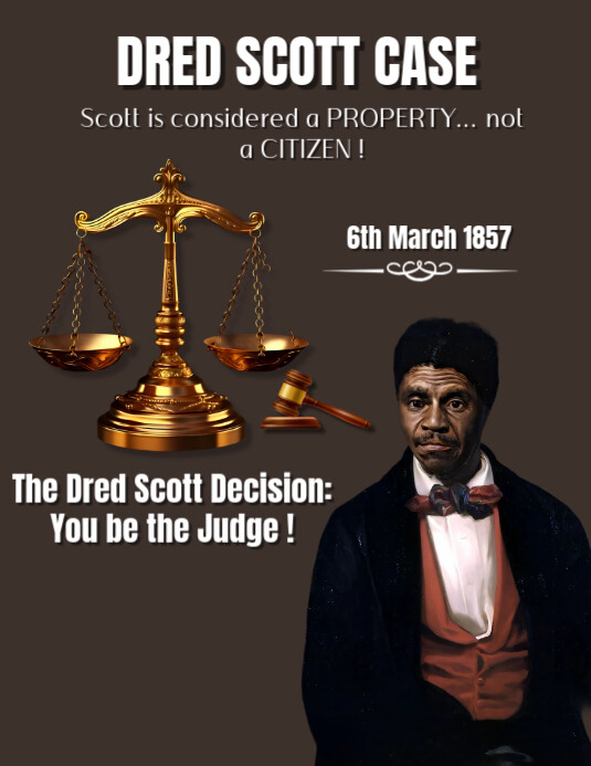 Brown Illustrative Dred Scott Case Flyer (us Letter) Template ...
