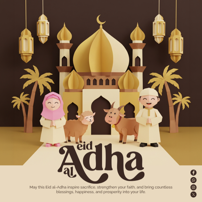 Brown Eid Al-adha Instagram Ad Template | PosterMyWall