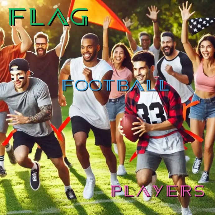 Copy of Brown Illustrative Flag Football Instagram Post | PosterMyWall