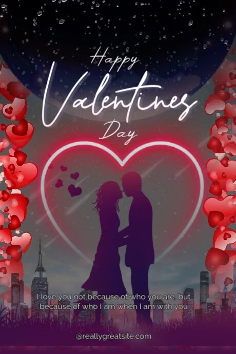 Brown Illustrative Happy Valentines Day Quotes Poster Template ...