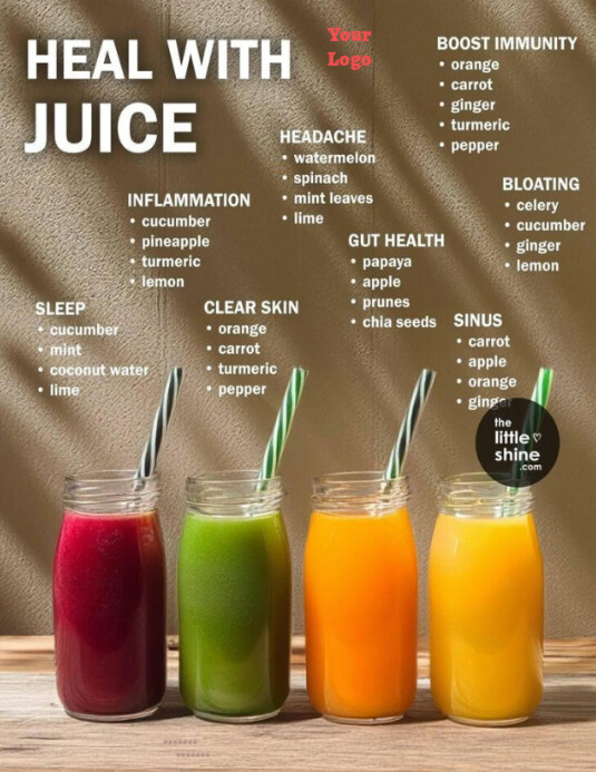 Copy of Brown Illustrative Healthy Smoothies Drink For Heal Flyer (us Letter) | PosterMyWall