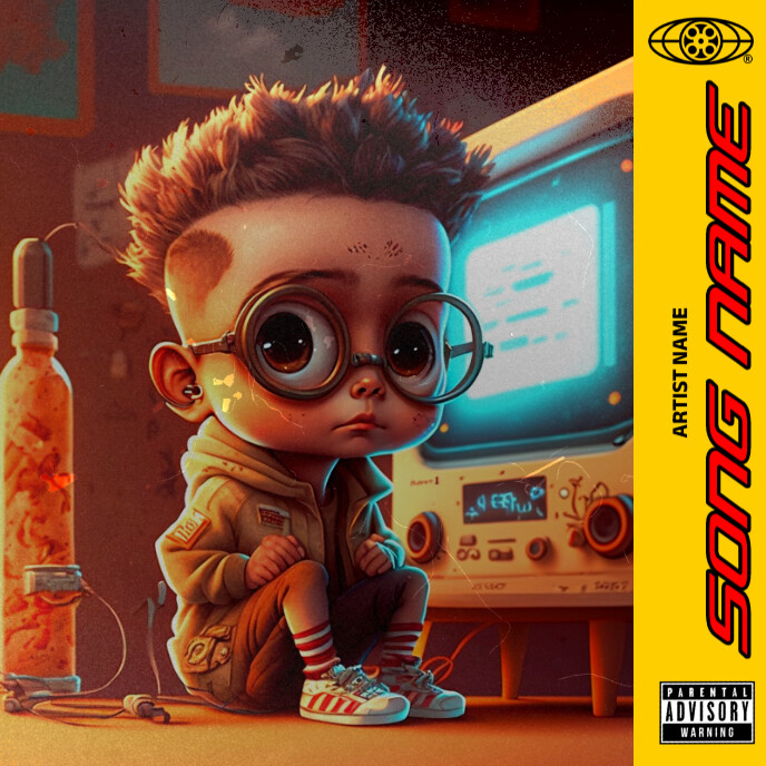 Brown Illustrative Kid Album Cover Template | PosterMyWall