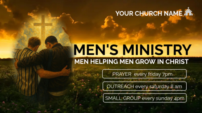Copy of Brown Illustrative Men's Ministry Digital Display (16:9 ...