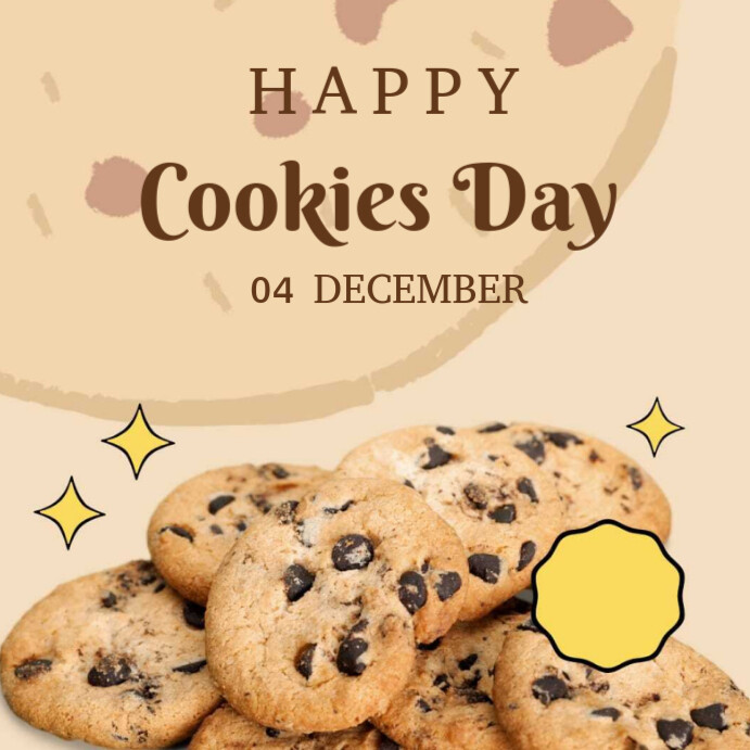 Brown Illustrative National Cookies Day Instagram Post 2024 Template ...